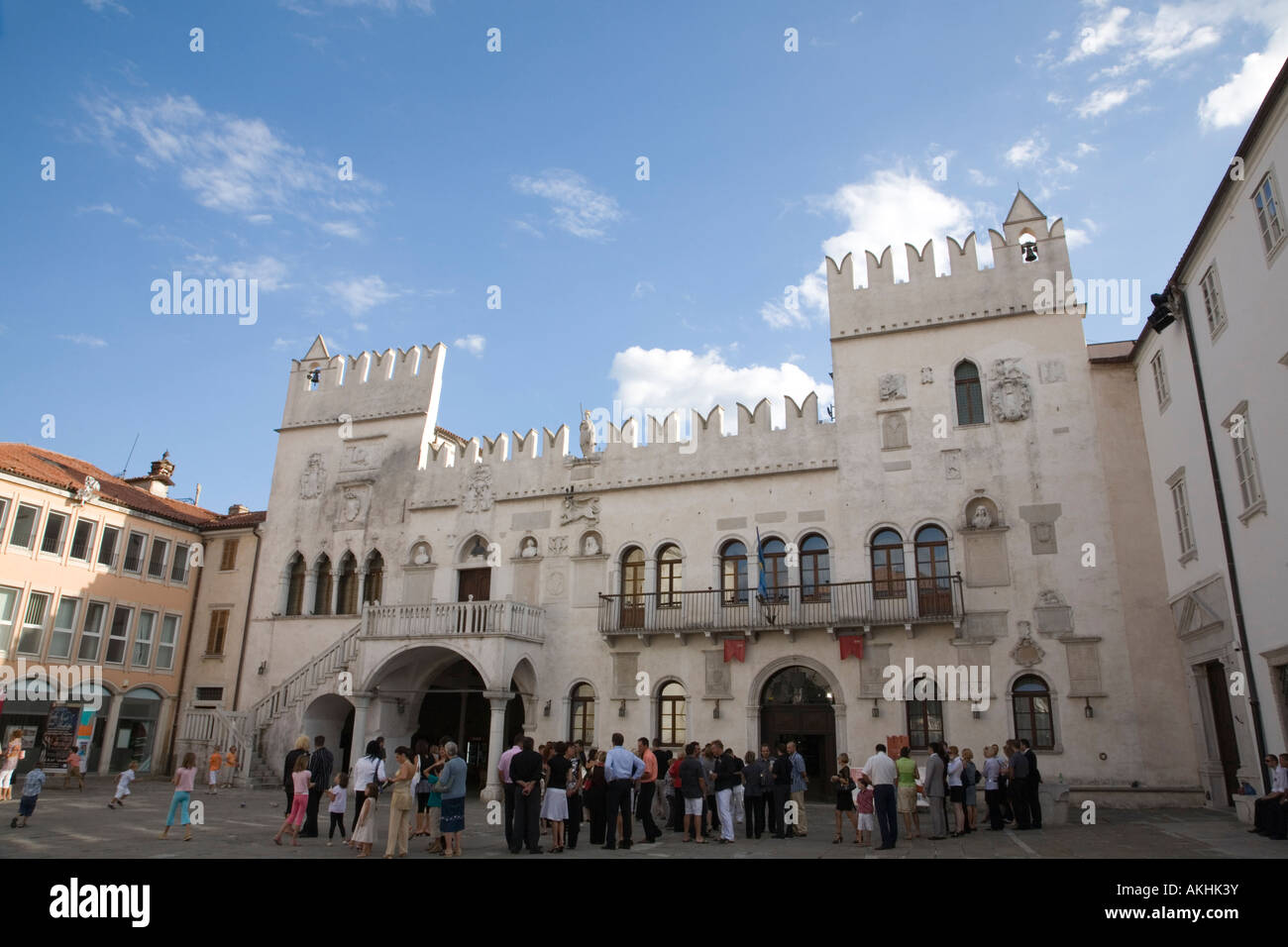 Praetorian palace now the town hall in Titov Square Koper Slovenia ...