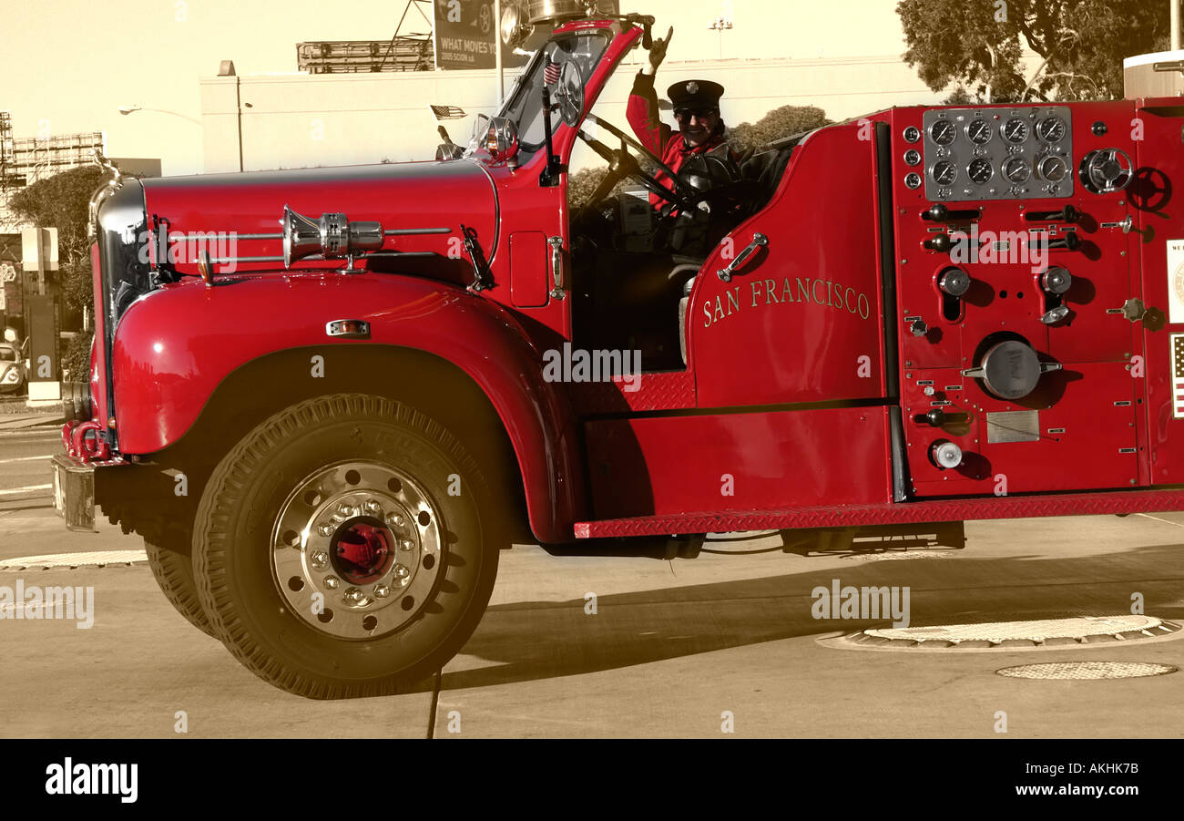 historic Vintage Firetruck Stock Photo - Alamy