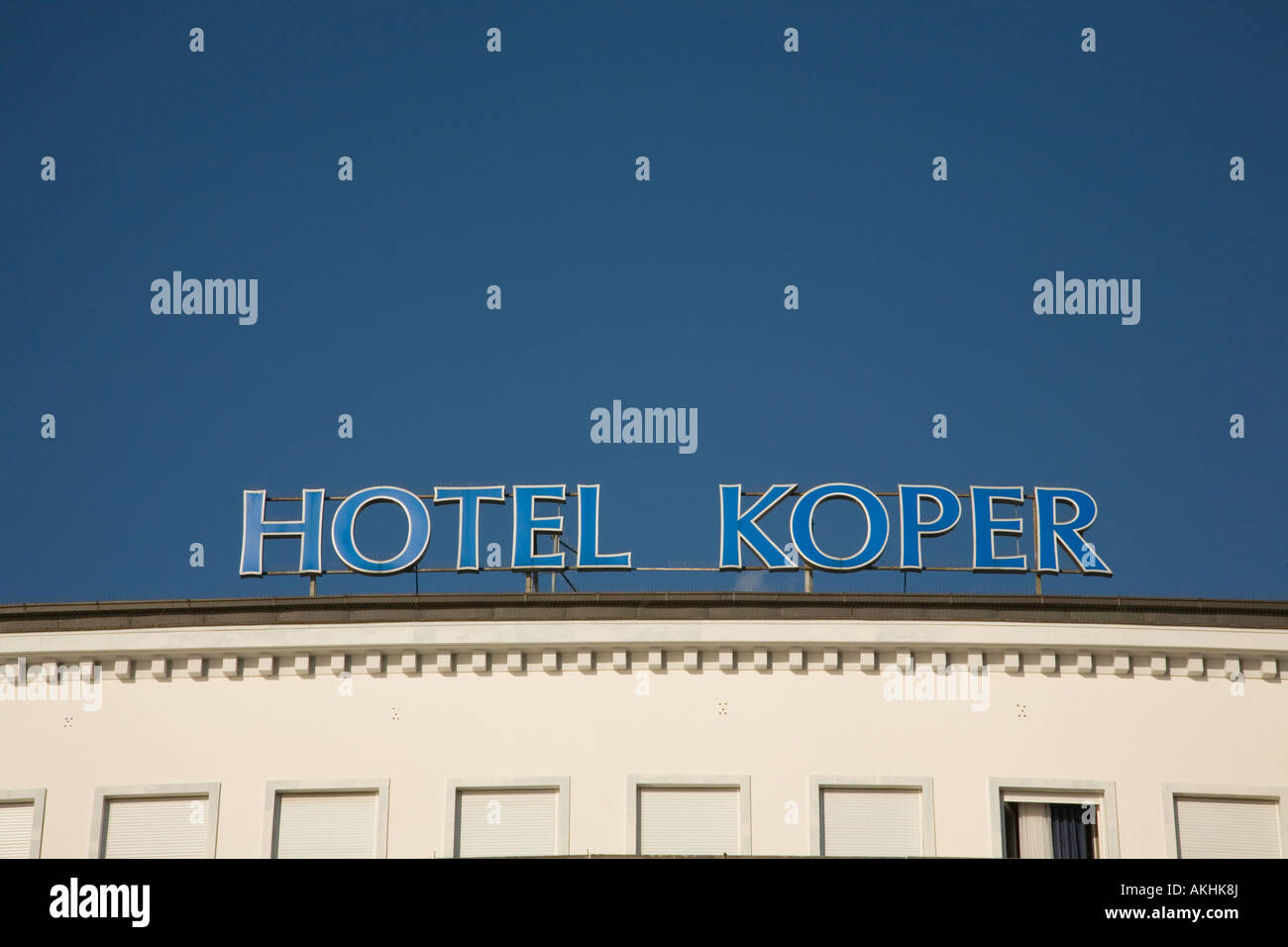 Roof of hotel Koper Slovenia Stock Photo - Alamy