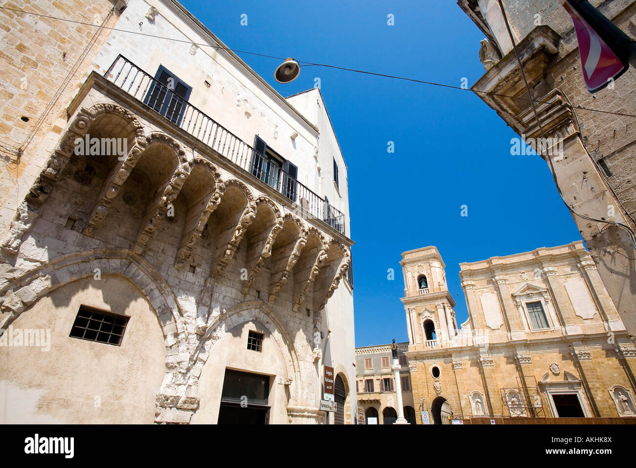 Cathedral and Loggia Balsamo, Brindisi, Puglia, Italy Stock Photo - Alamy