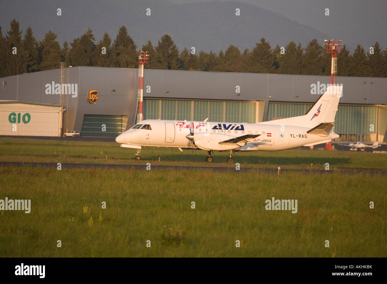 RAF Avia Aircraft landed at Ljubljanas Joze Pucnik Airport in Brnik ...