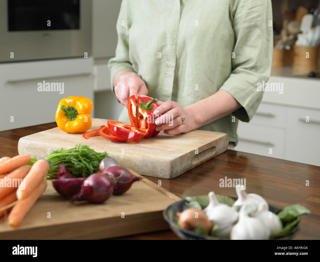 Point view cutting up fresh hi-res stock photography and images - Alamy