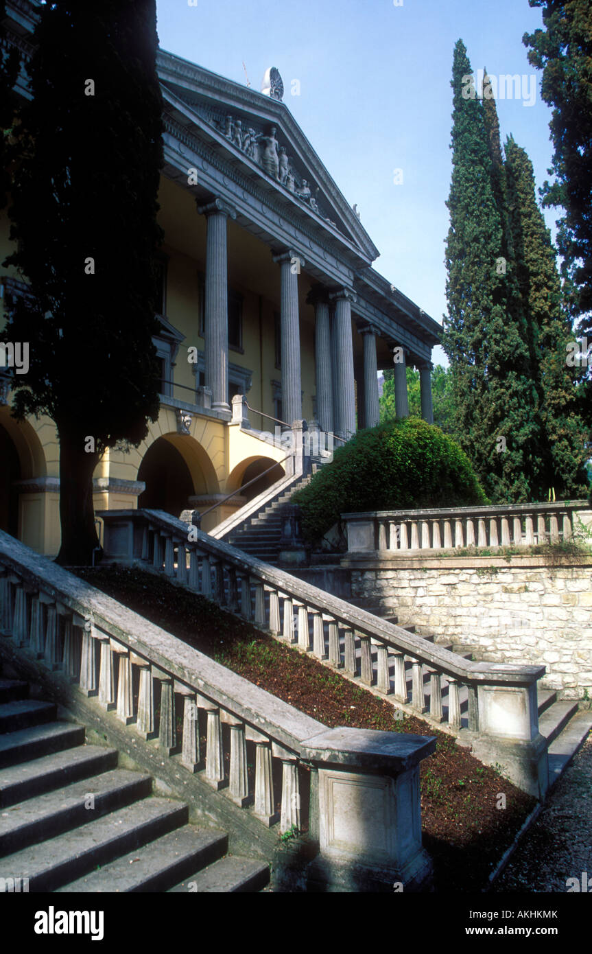 Villa Alba, Vittoriale degli Italiani monumental village, Gardone Riviera, Lombardy, Italy Stock ...