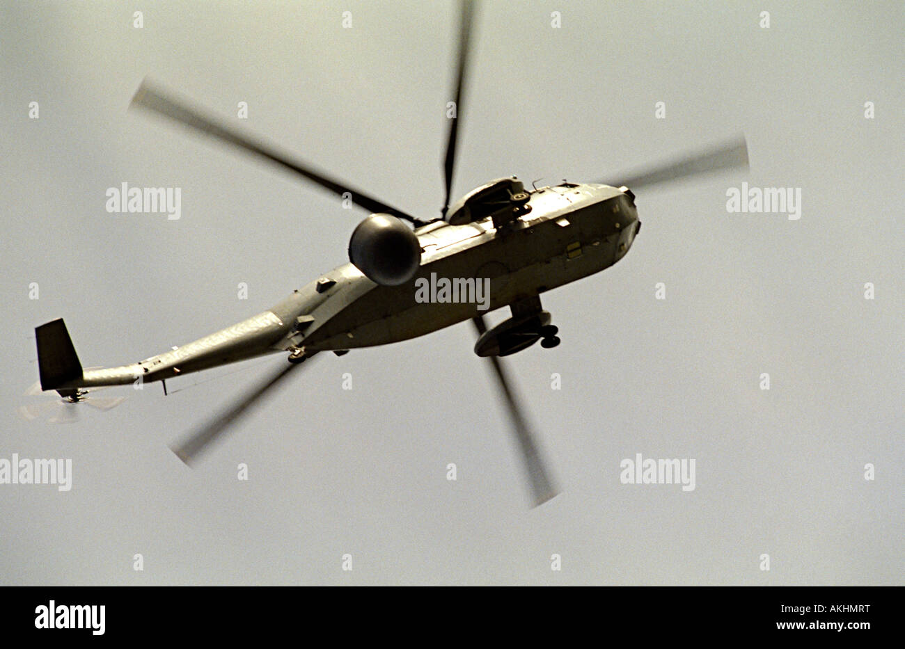 a british naval submarine hunting helicopter sea king Stock Photo - Alamy