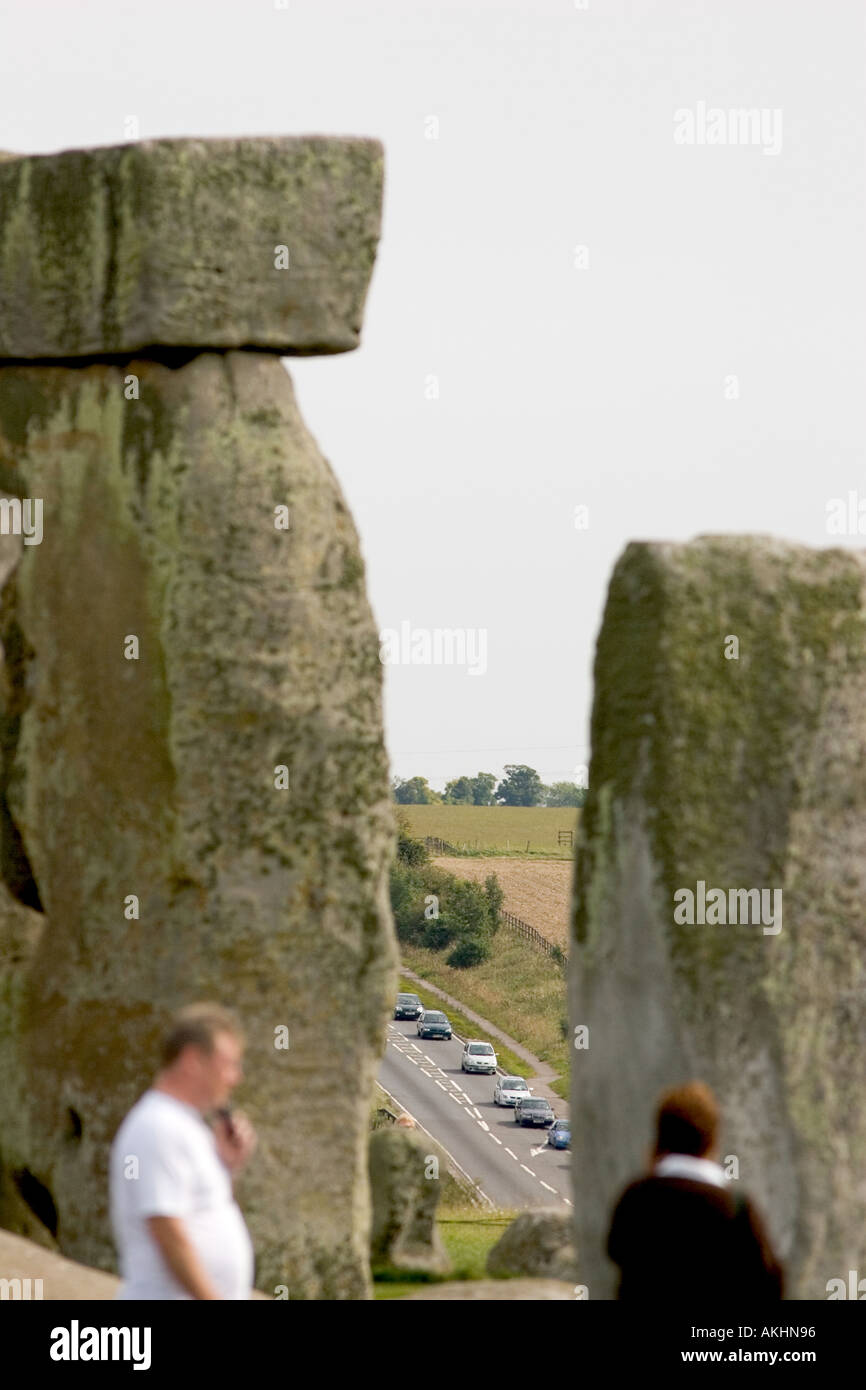 Detail of Stonehenge Wiltshire UK the prehistoric stone circle Stock ...