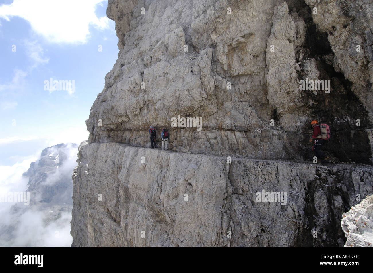 Via ferrata delle bocchette hi-res stock photography and images - Alamy