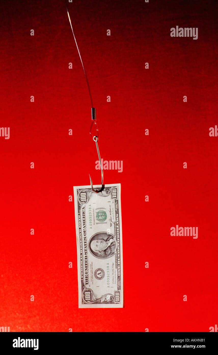 fishing for money Stock Photo - Alamy