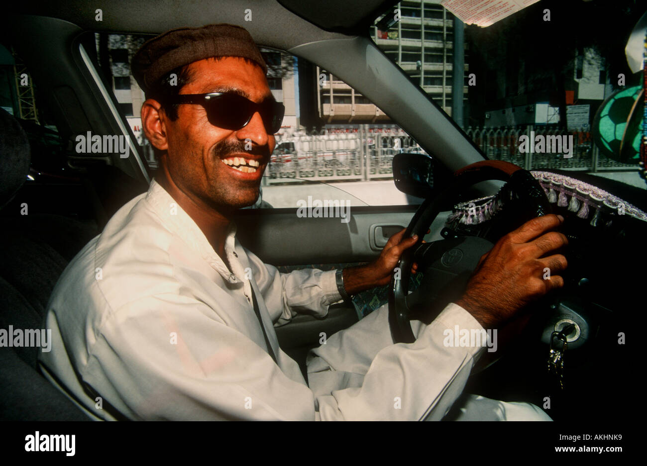 Pakistani taxi driver , Abu Dhabi , U.A.E Stock Photo - Alamy