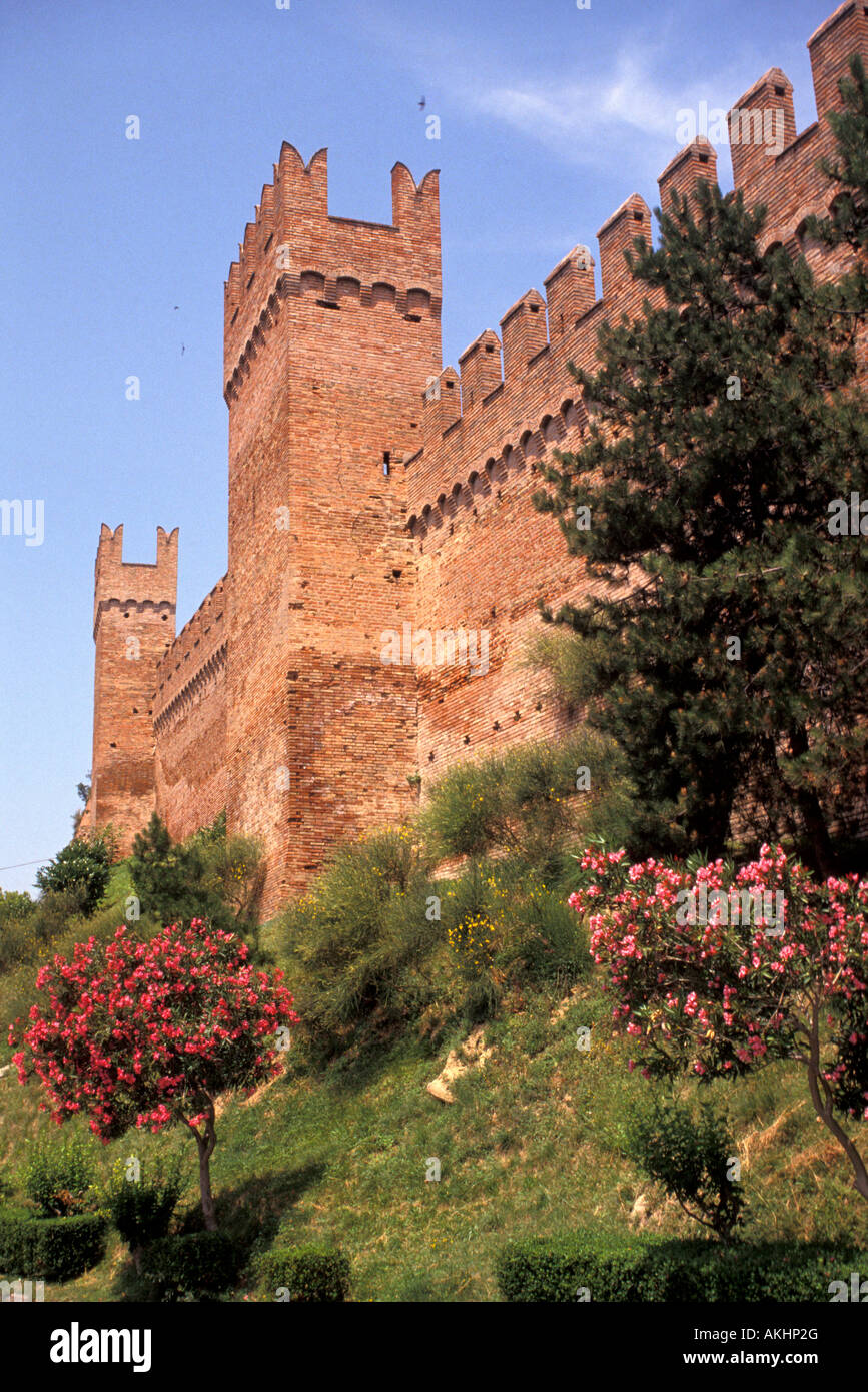 Boundary wall, Gradara, Marche, Italy Stock Photo - Alamy
