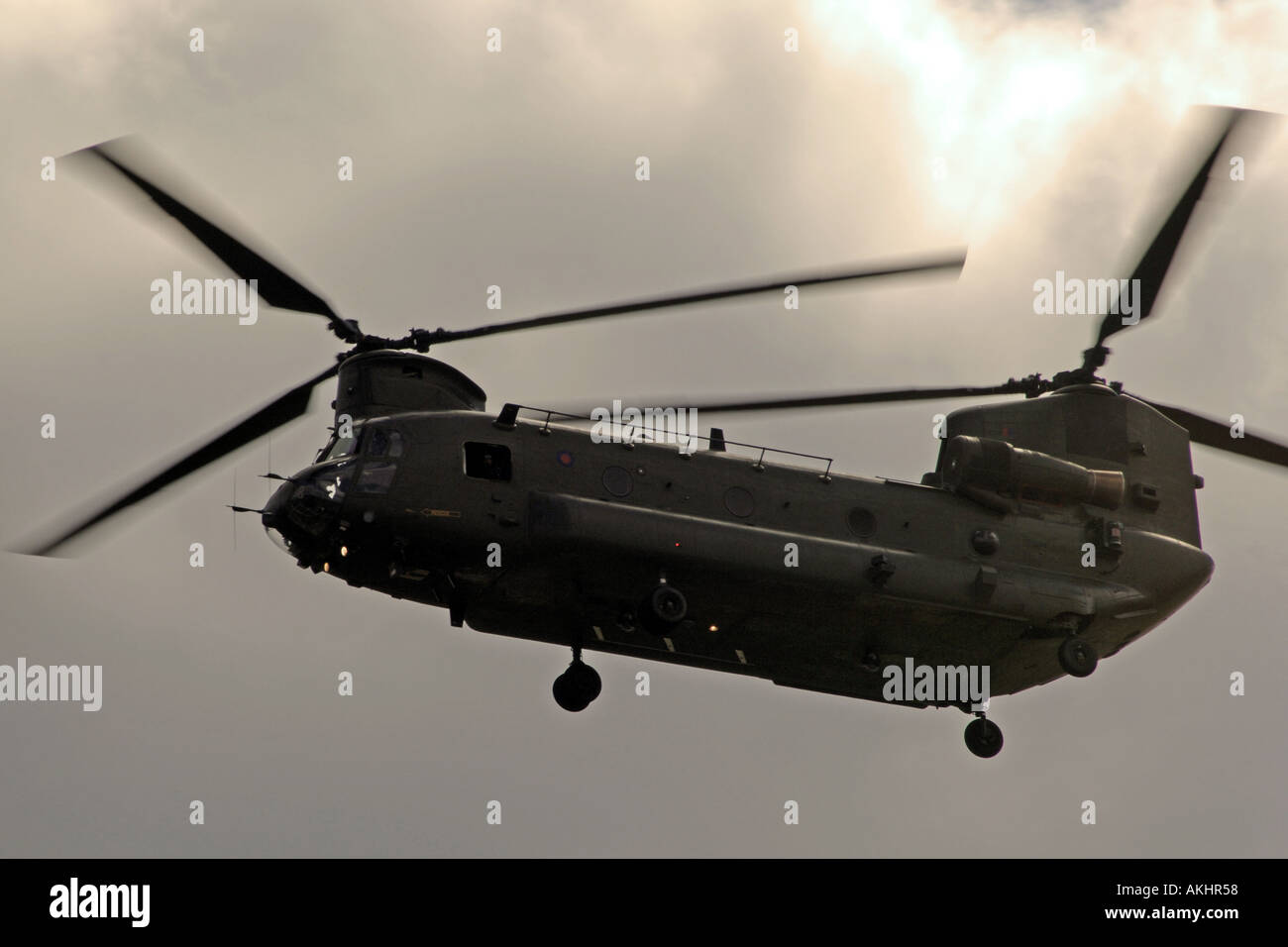Chinook twin bladed heavy lift helicopter Stock Photo - Alamy