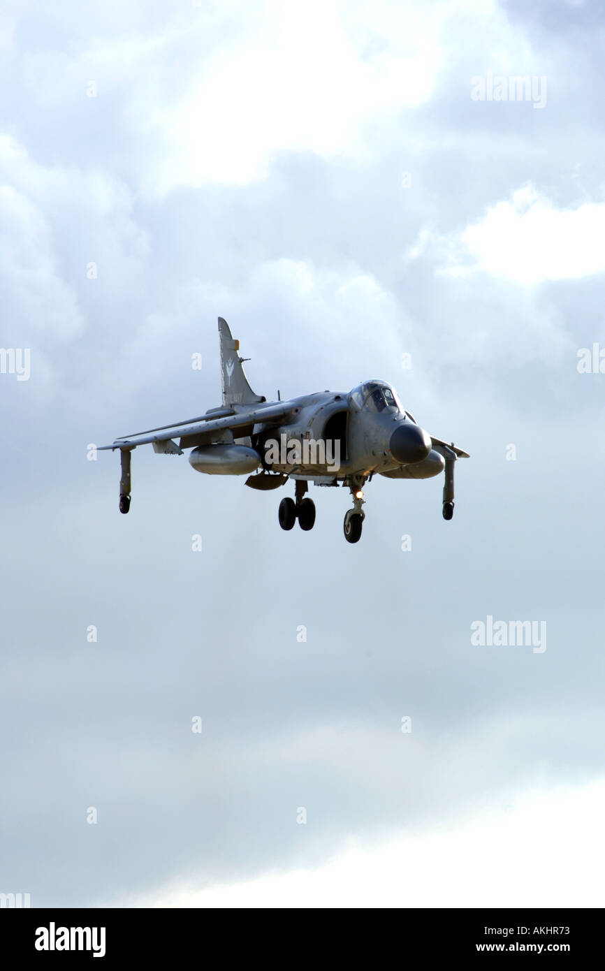 Royal Navy SeaHarrier at a complete standstill hovering Stock Photo - Alamy