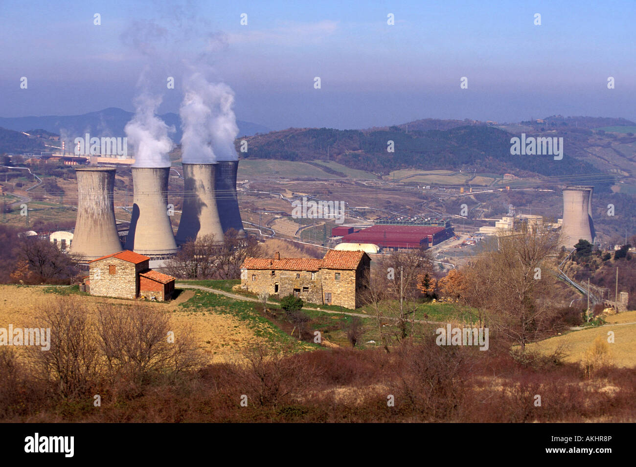 Geothermal power station, Larderello, Tuscany, Italy Stock Photo - Alamy