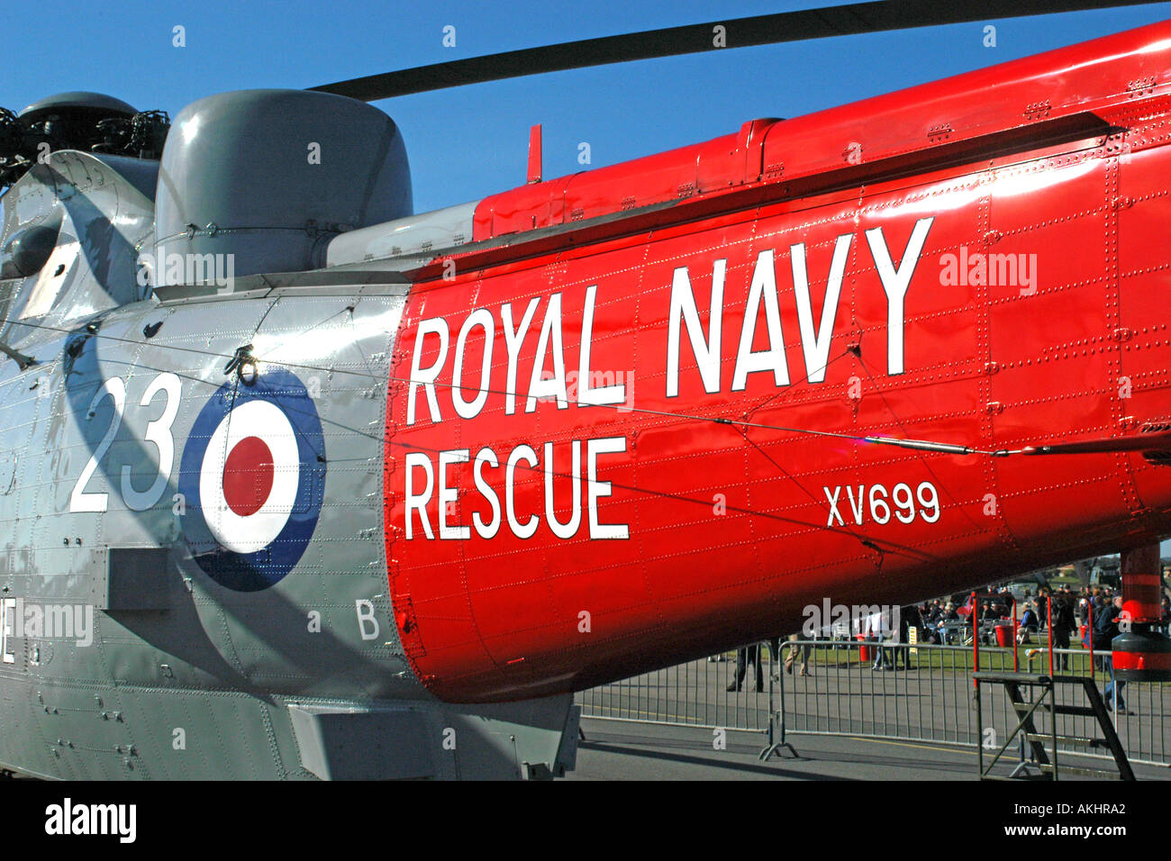 The Royal Navy Rescue sign and roundal on a SeaKing helicopter Stock ...