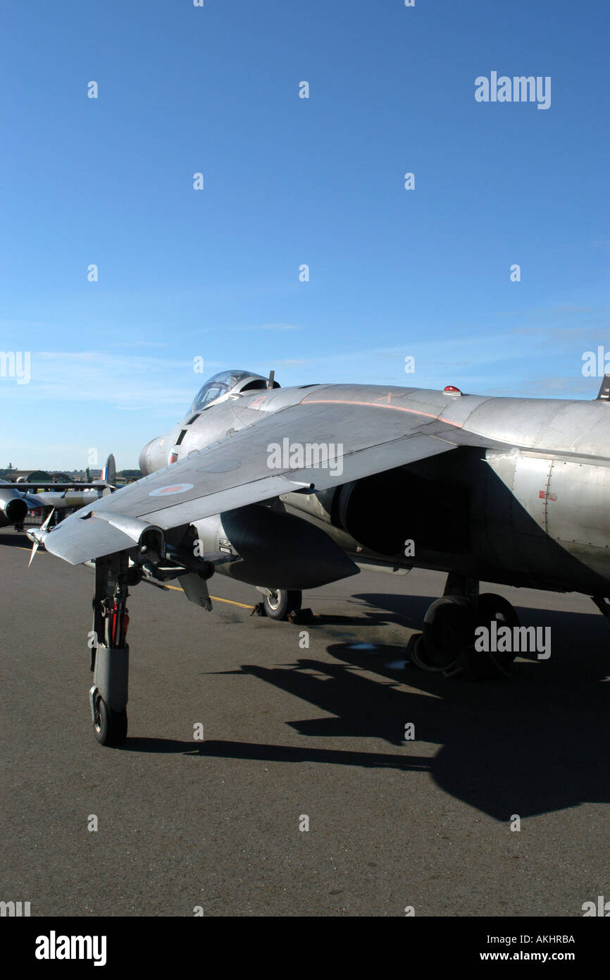 The downward sloping wing of the SeaHarrier Stock Photo - Alamy