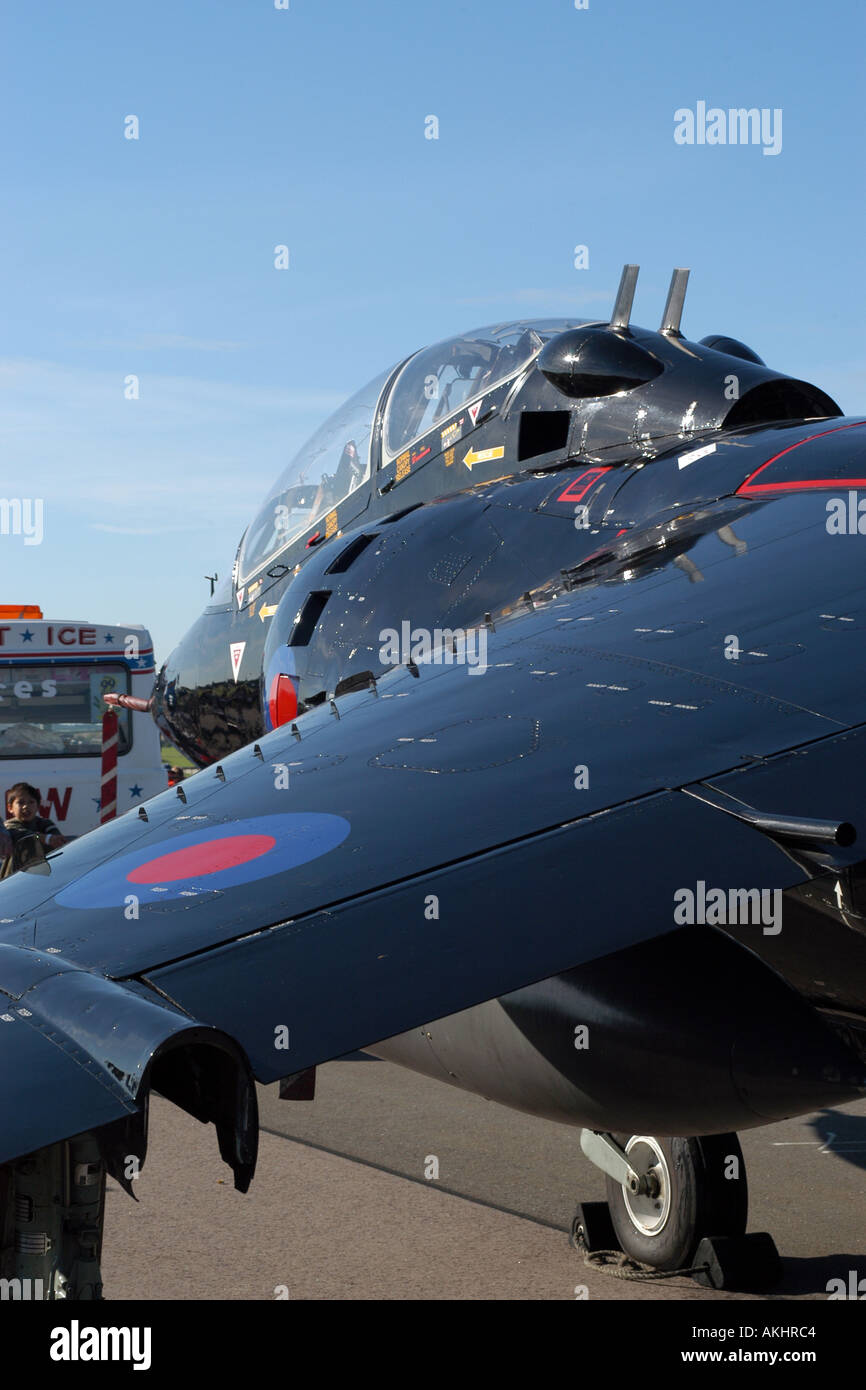 RAF two seat combat trainer black Harrier Stock Photo - Alamy