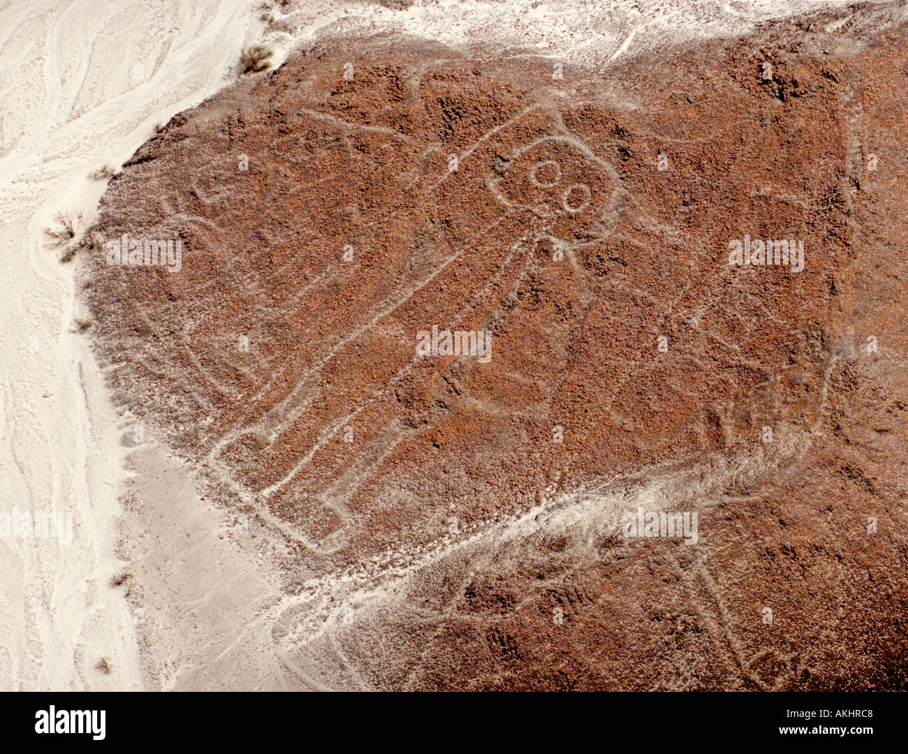 Nasca Lines known as The Astronaut or Spaceman Peru Stock Photo - Alamy
