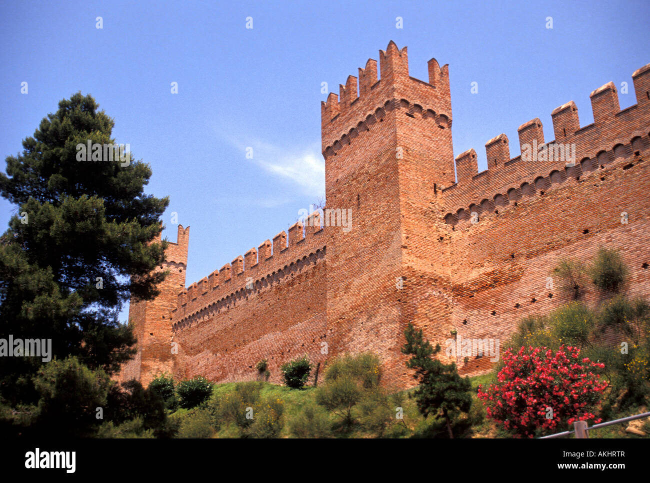 Boundary wall, Gradara, Marche, Italy Stock Photo - Alamy