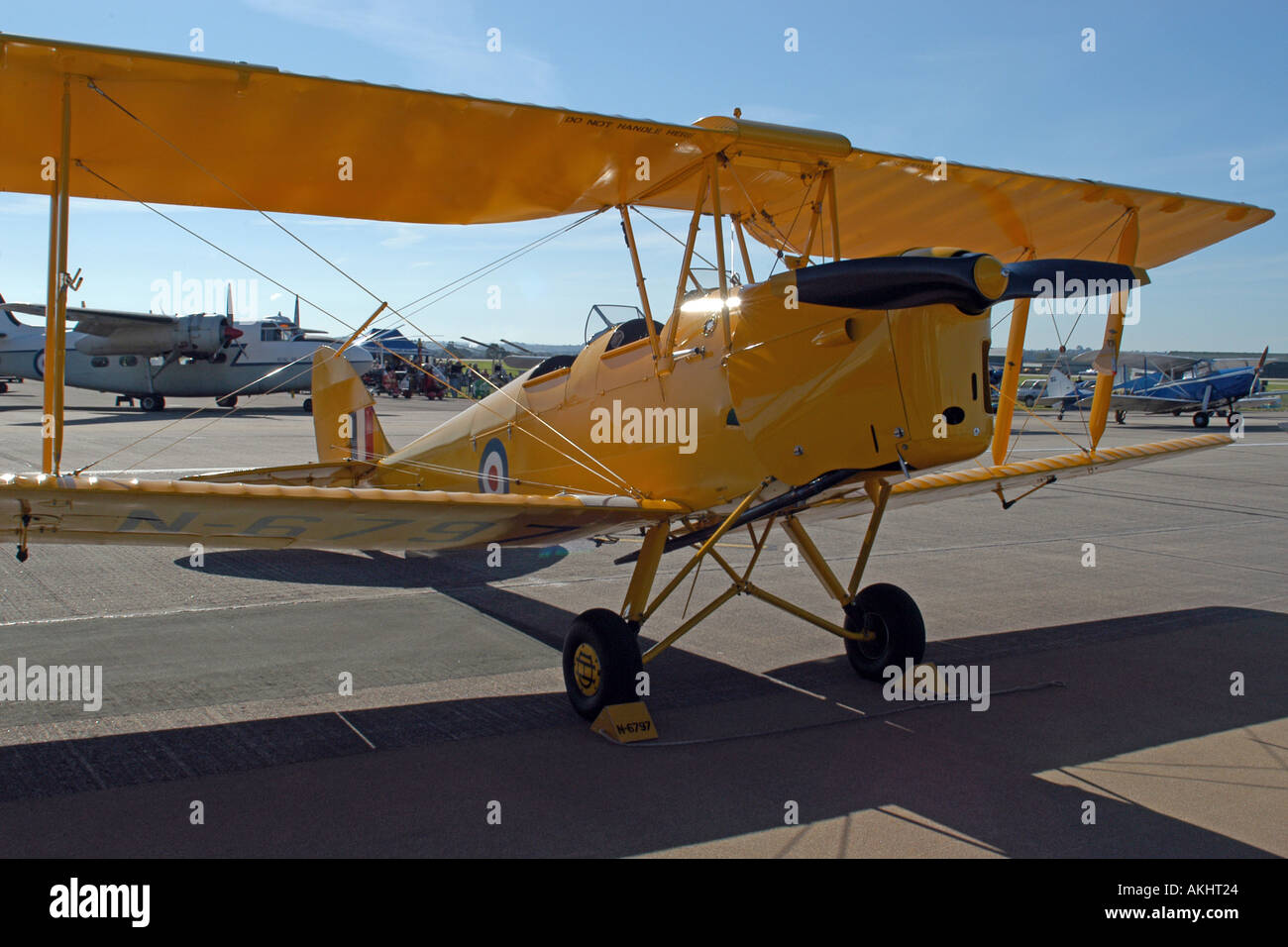 The 1930s and 40s British RAF Basic training aircraft, the Tiger Moth ...