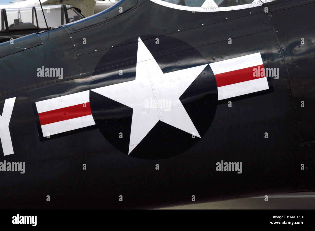 The insignia of the USN on the side of an AT6 or SNJ primary ww2 ...
