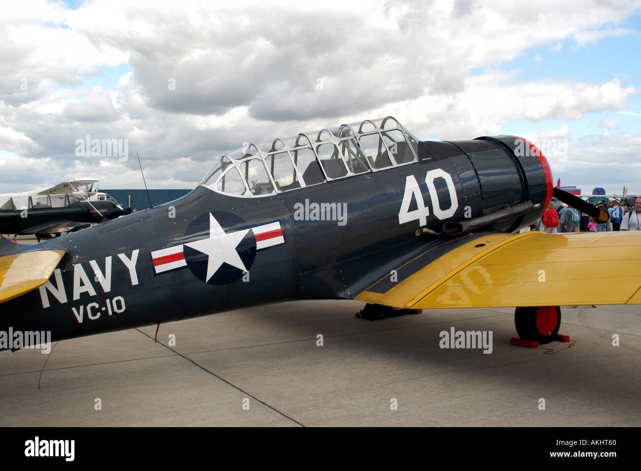 An American USN SNJ Flight training aircraft Stock Photo - Alamy