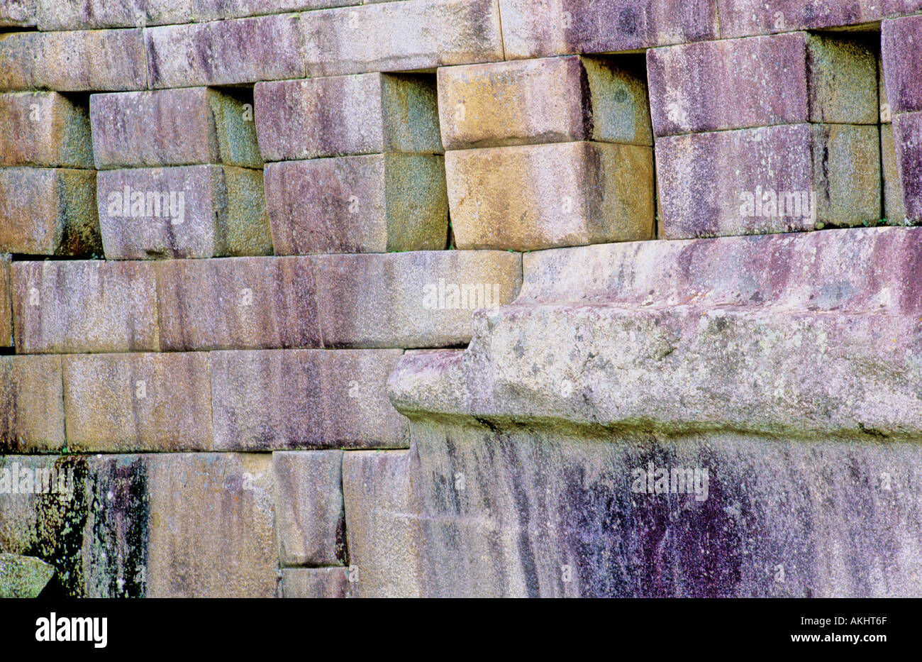 Precision Inca stonework at Machu Picchu Peru Stock Photo - Alamy