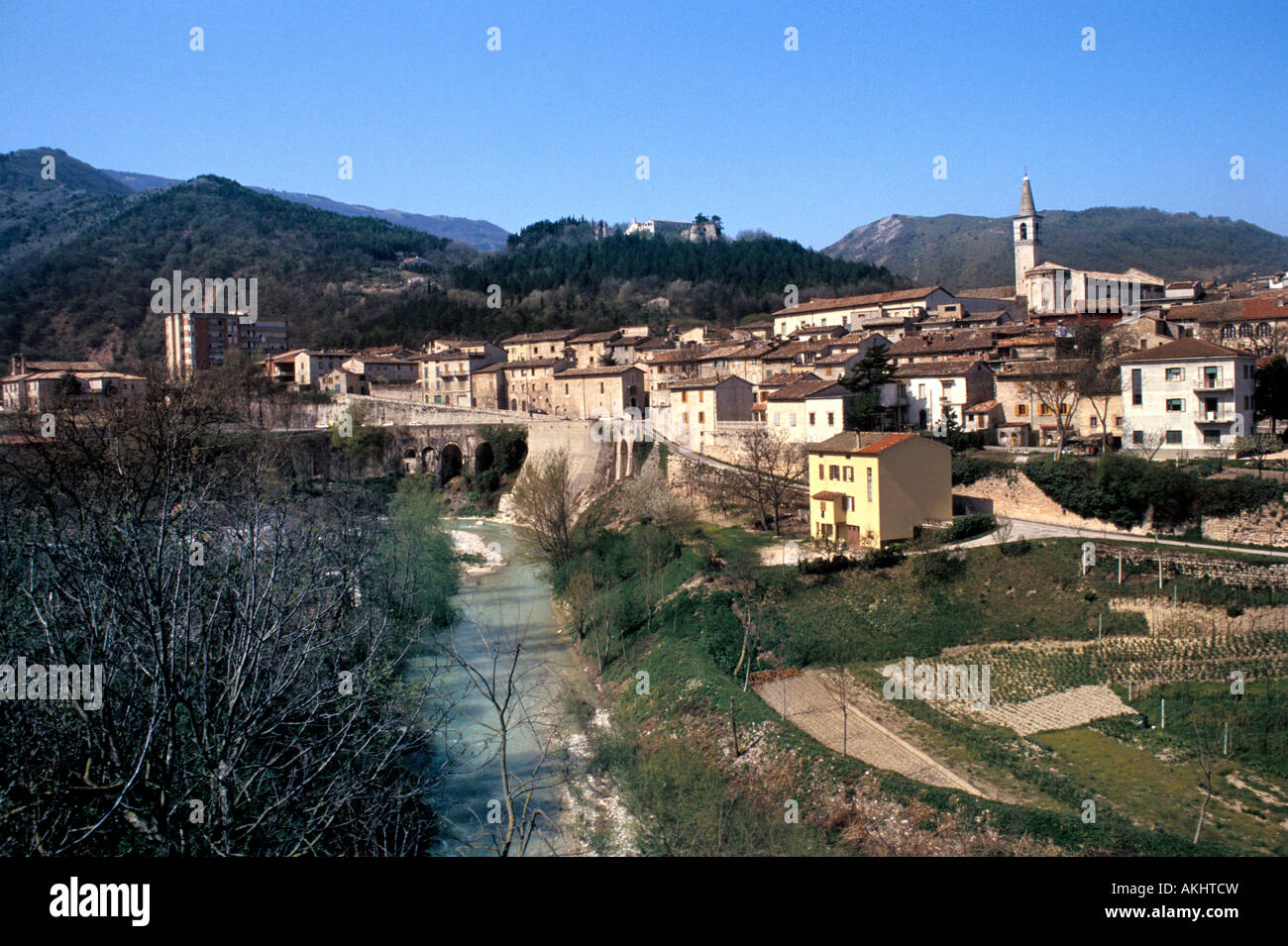 Cityscape, Cagli, Marche, Italy Stock Photo - Alamy