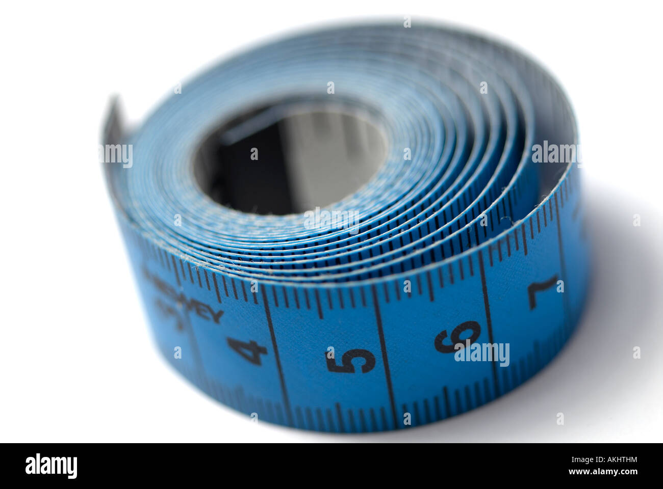 Blue measuring tape Stock Photo - Alamy