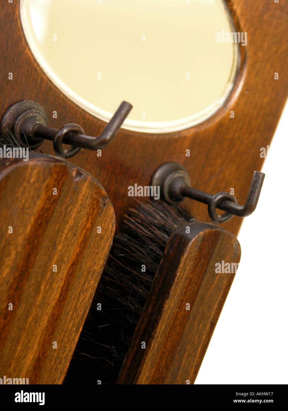 1950 clothes brushes hanging on a stand Stock Photo - Alamy