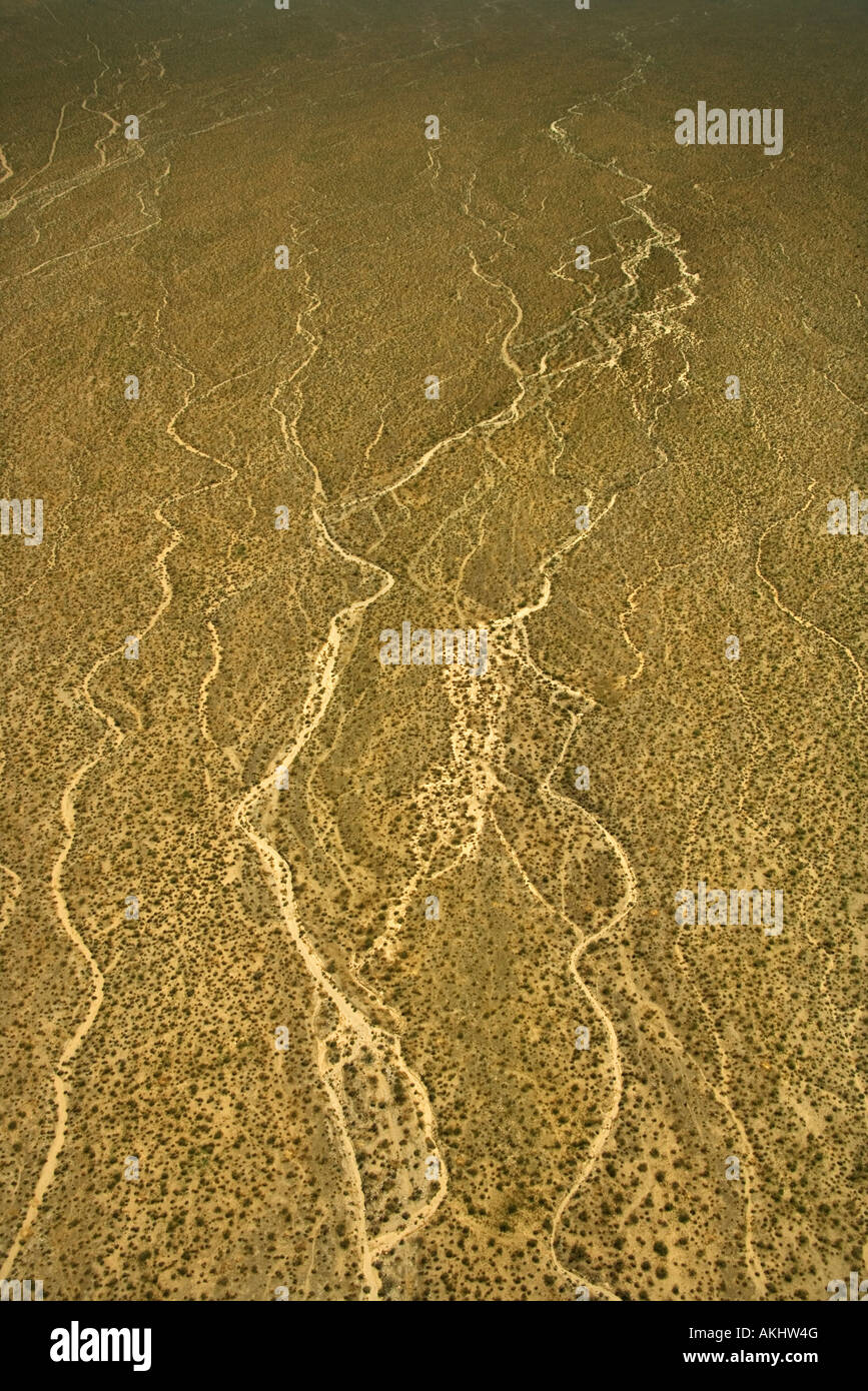 Aerial of Arizona USA landscape with runoff channels Stock Photo - Alamy