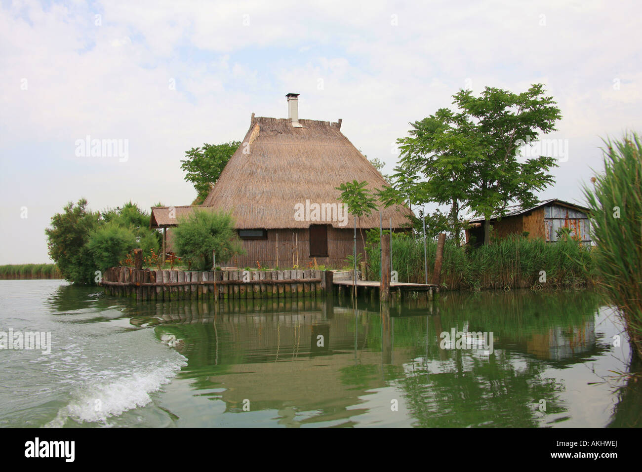 Casoni typical house, Lagoon, Marano Lagunare, Friuli Venezia Giulia ...