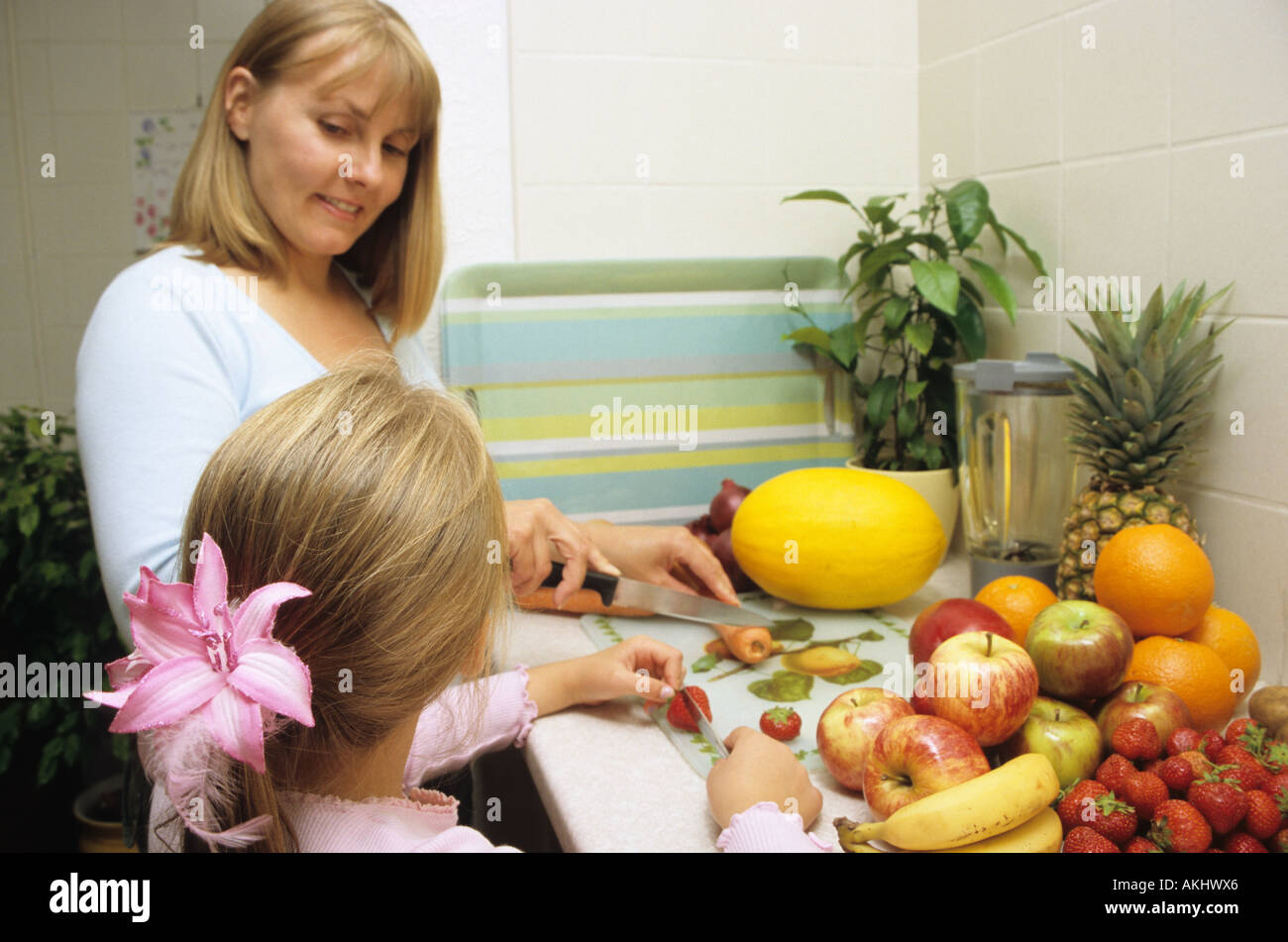 Girl Learning About Healthy Eating Stock Photo - Alamy