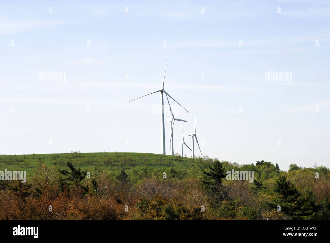 Alternative energy wind farm in Pennsylvania PA Stock Photo - Alamy