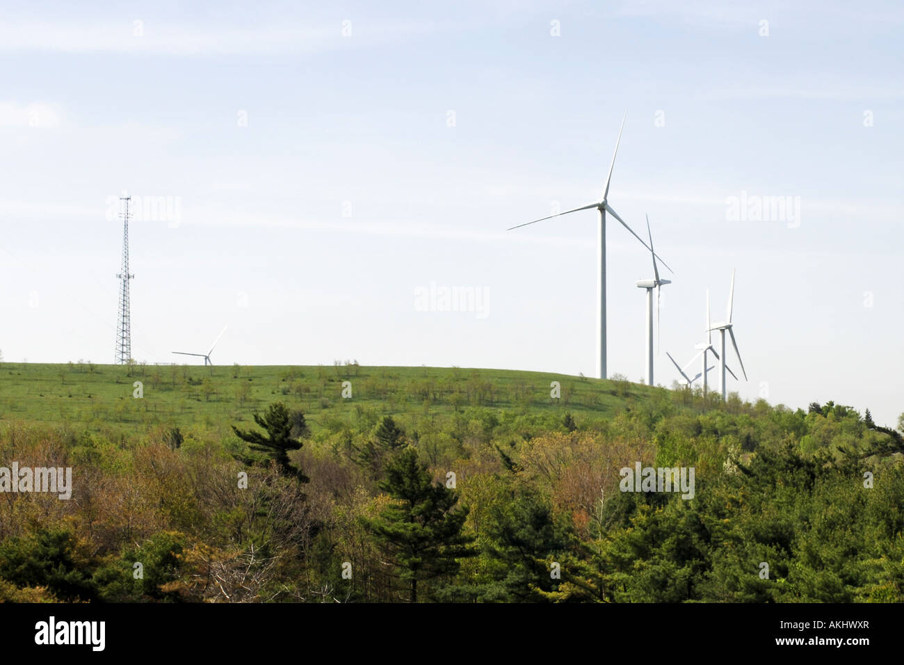 Alternative energy wind farm in Pennsylvania PA Stock Photo - Alamy