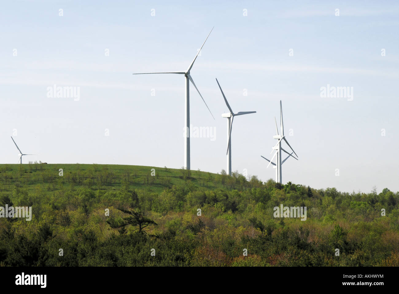 Alternative energy wind farm in Pennsylvania PA Stock Photo - Alamy