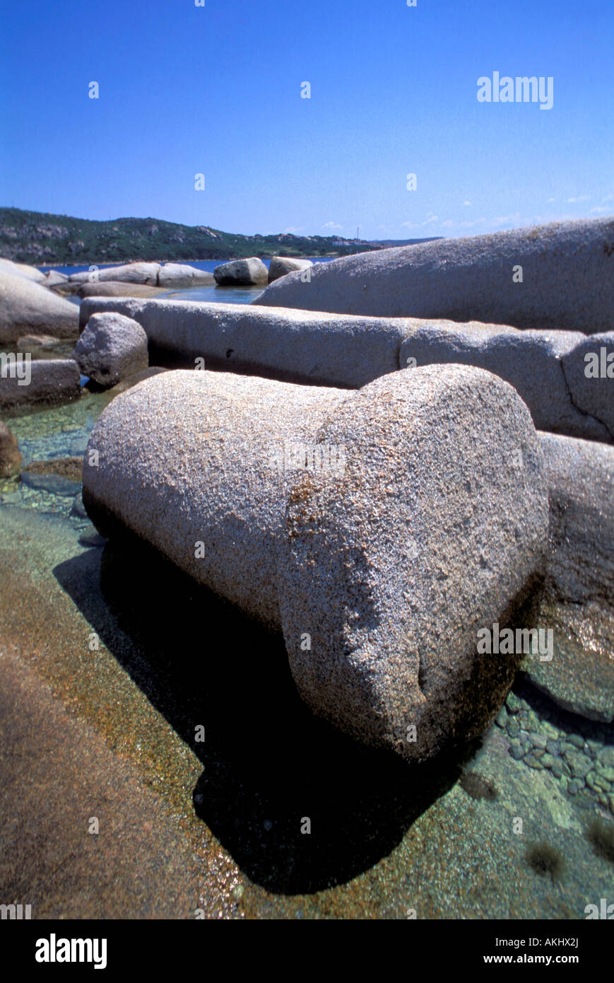 Roman granite quarry, Santa Teresa di Gallura, Sardinia, Italy Stock ...