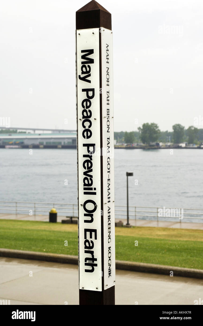 May Peace prevail on Earth multiple language signpost English Stock ...