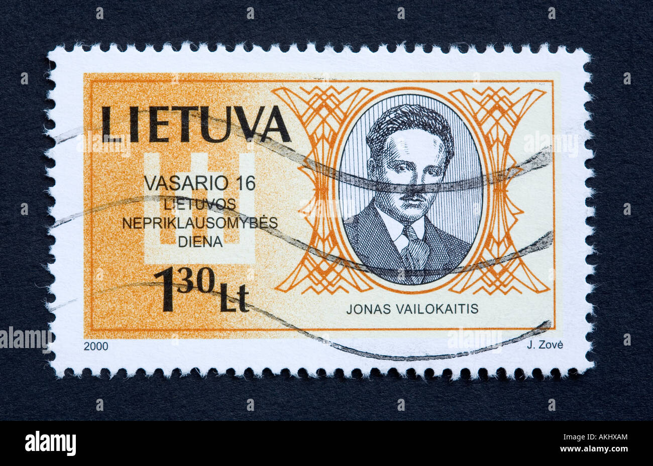 Lithuanian postage stamp Stock Photo - Alamy