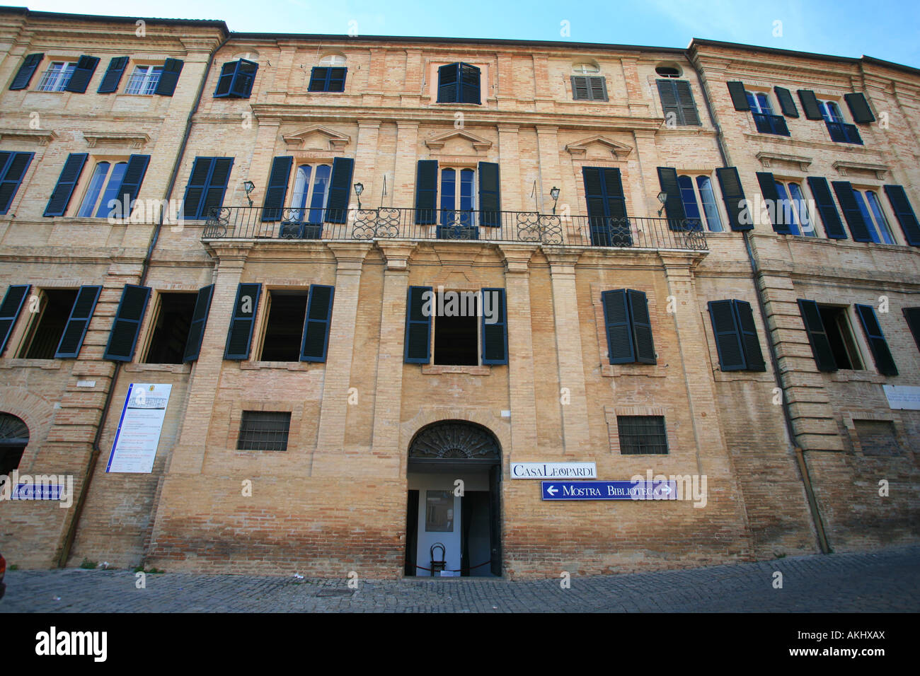 Giacomo Leopardi home, Recanati, Marche, Italy Stock Photo - Alamy