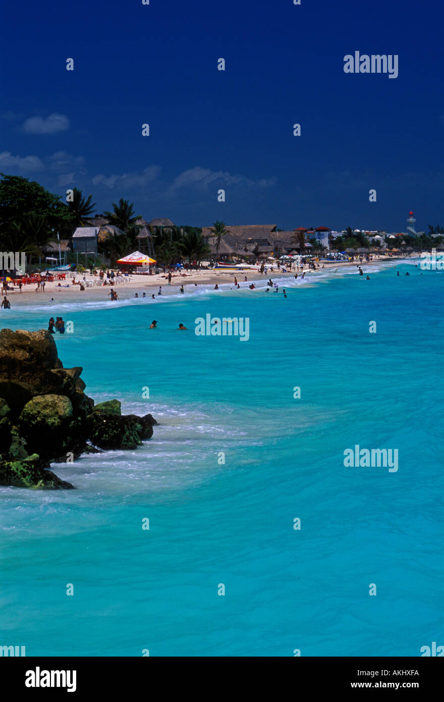 white sand beach, Playa del Carmen, Quintana Roo State, Yucatan ...