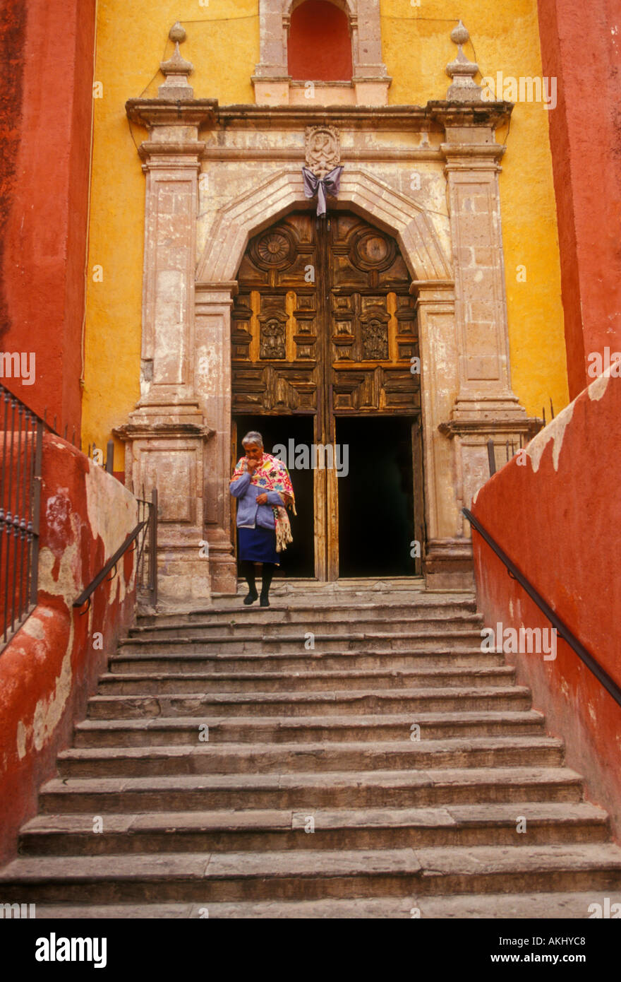 1, one, Mexican woman, San Roque Church, Templo de San Roque, Roman ...