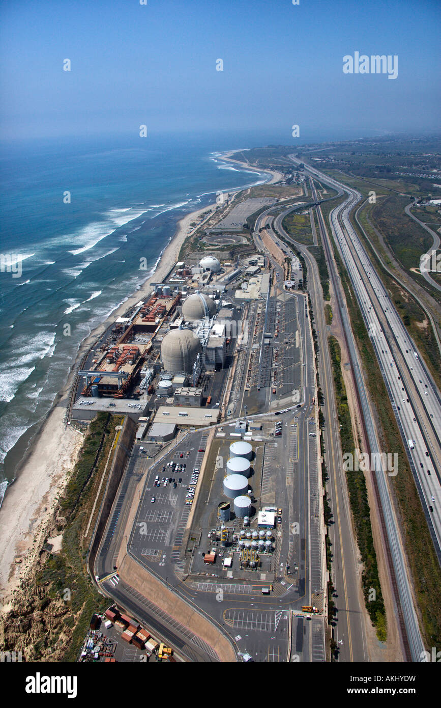 Aerial of nuclear power plant on California coast USA Stock Photo - Alamy