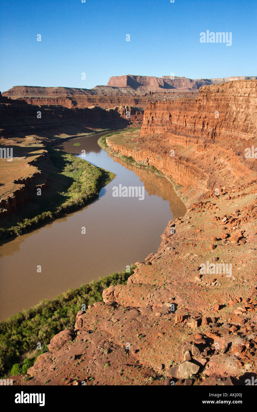 Aerial of Colorado River landscape in Utah USA Stock Photo - Alamy