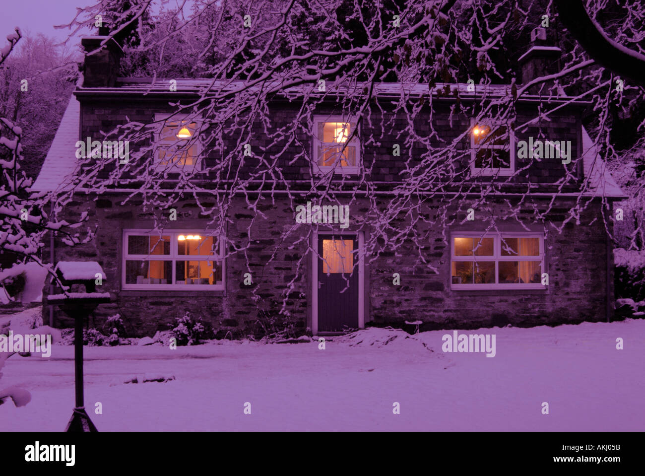 Highland cottage winter fire hi-res stock photography and images - Alamy