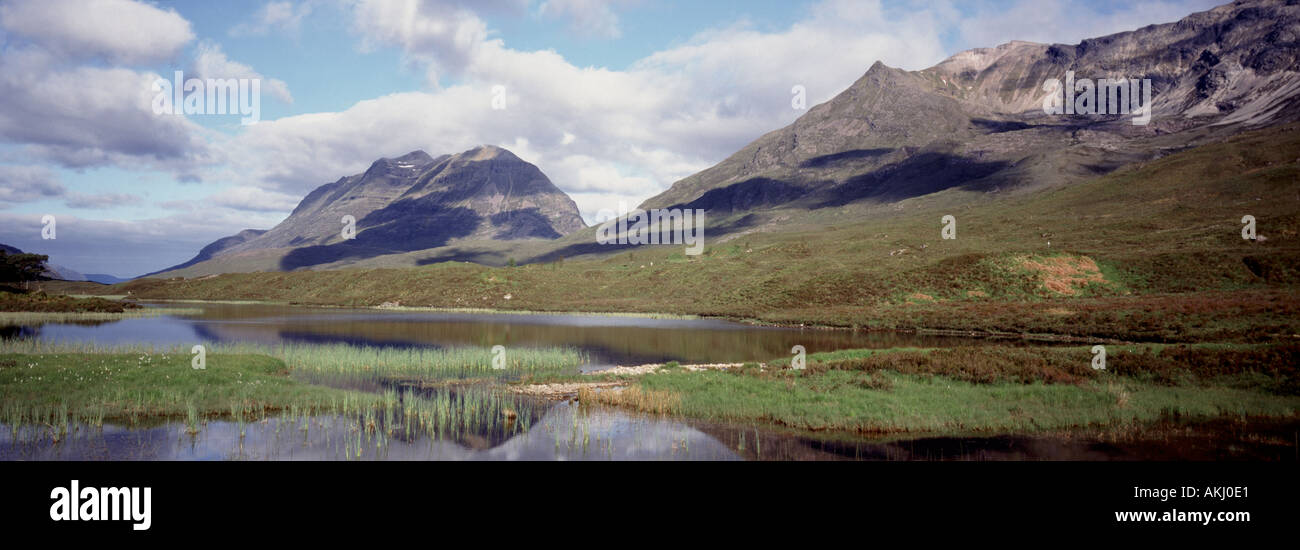 UK Scotland Wester Ross Torridon mountains of Ben Eighe and Liatach ...