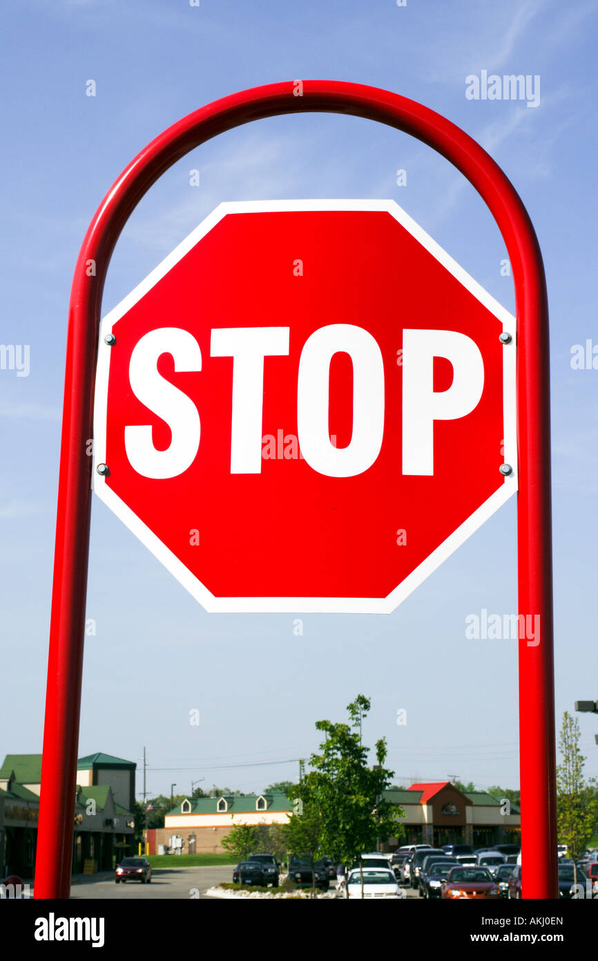 Giant stop sign shopping mall hi-res stock photography and images - Alamy