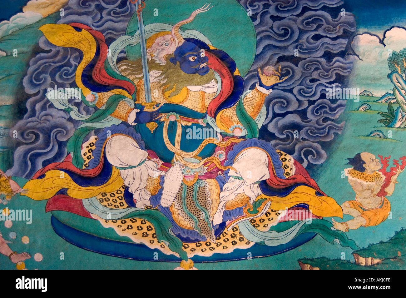 Tibetan buddhist deities mural painting hi-res stock photography and ...