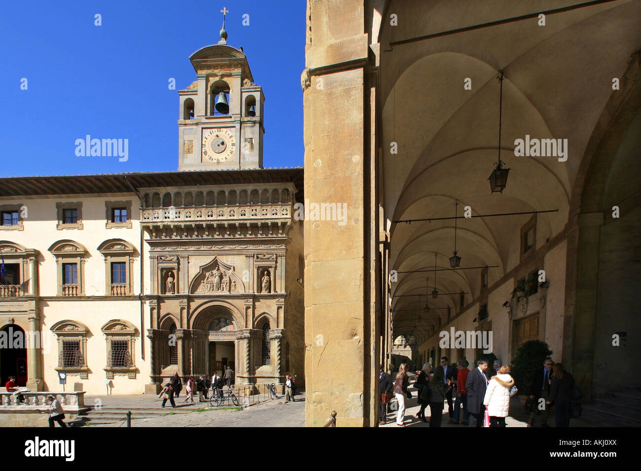 Vasari loggia, Piazza Grande, Arezzo, Tuscany, Italy Stock Photo - Alamy