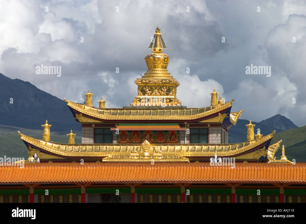 New Chinese Buddhist monastery built outside of Tagong Kham Eastern ...