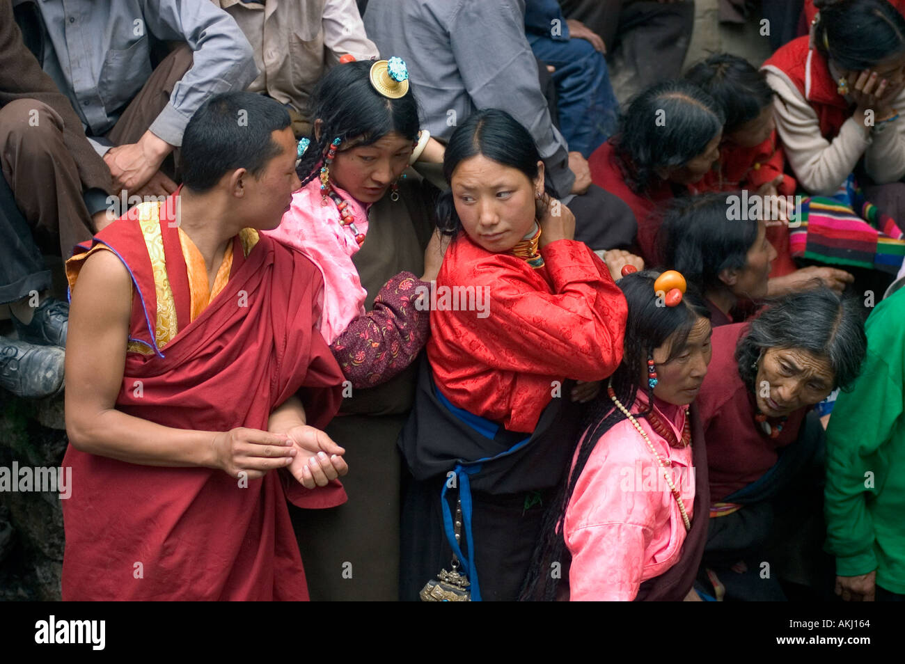 Monk Khampas at the Monlam Chenmo masked dances Katok Dorjeden ...