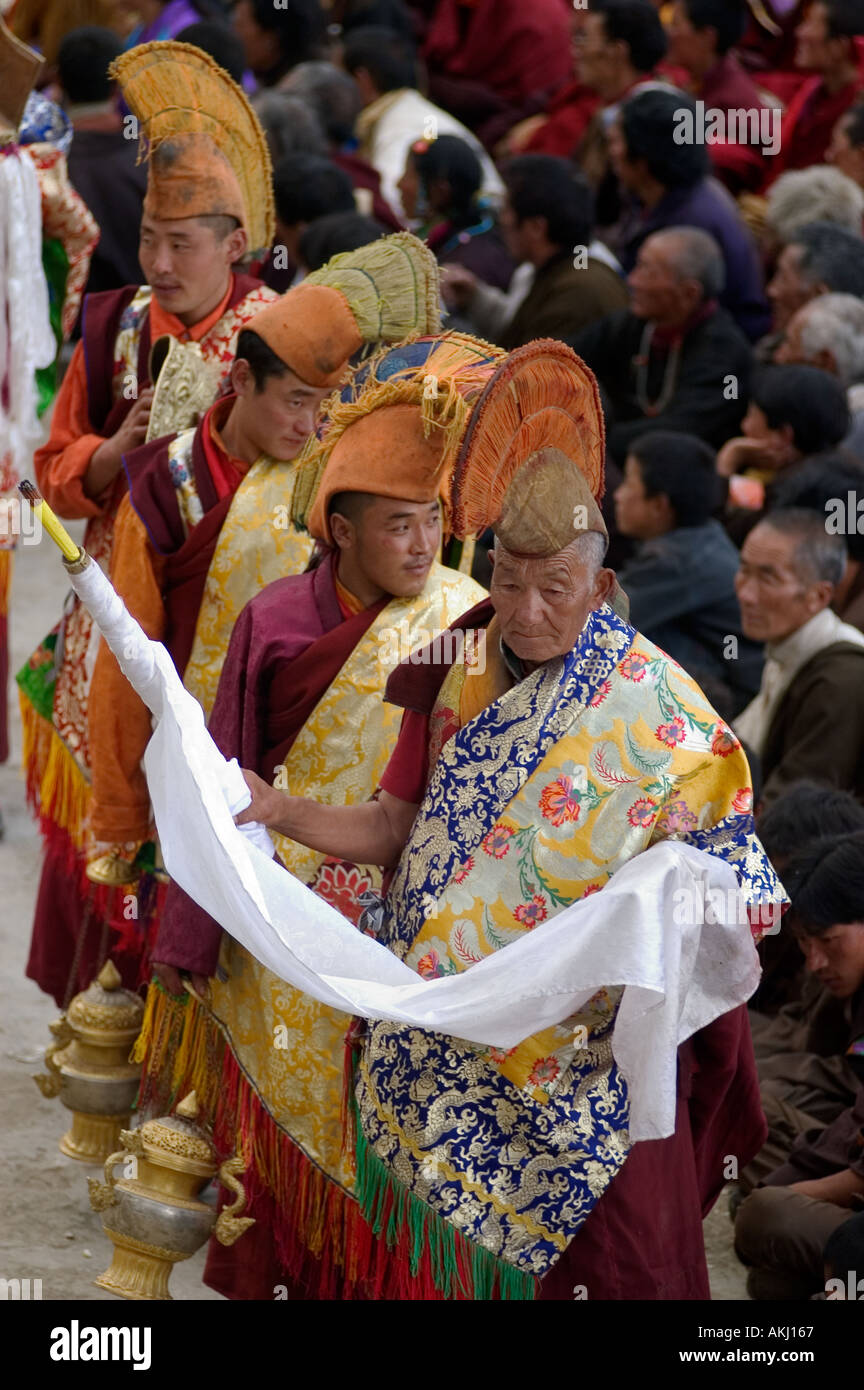Nyingma monks with khatok at the Monlam Chenmo Katok Dorjeden Monastery ...